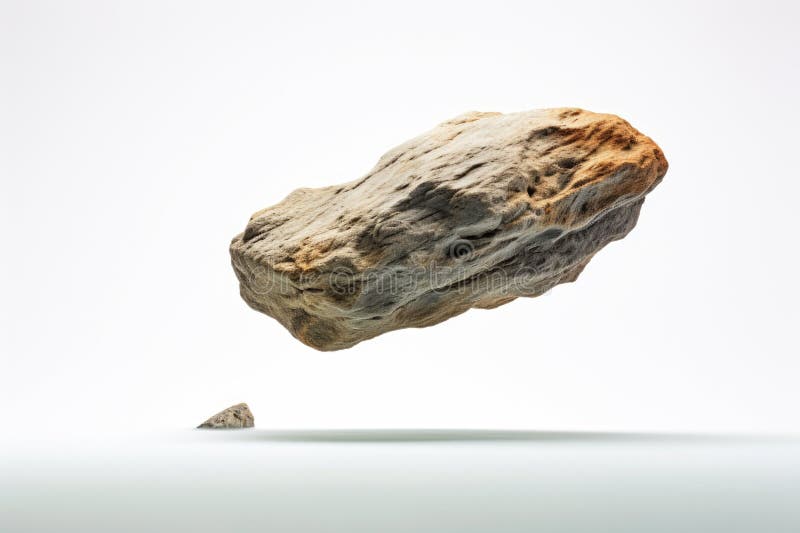A Rock Falling Off of a Cliff into the Air. Suitable for Geological or ...