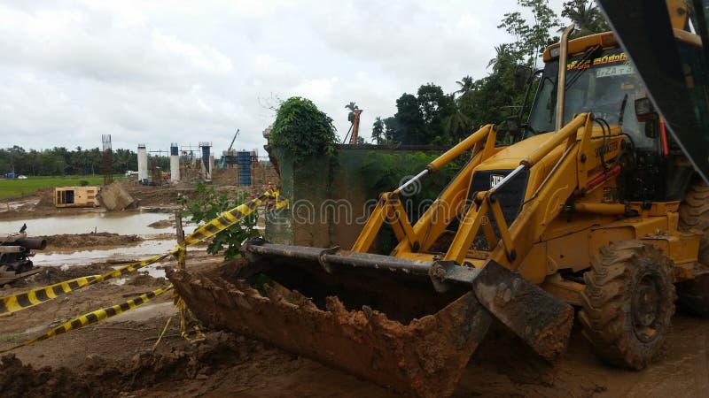 Rock Filling on Construction Site for Water Path Editorial Image ...