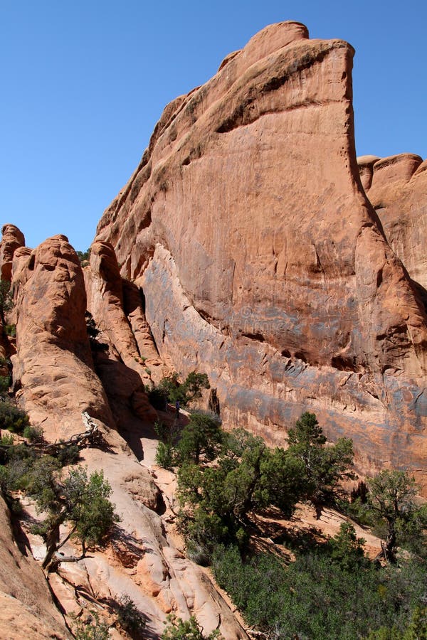 Rock Fin in Arches stock image. Image of landscape, turret - 42226179