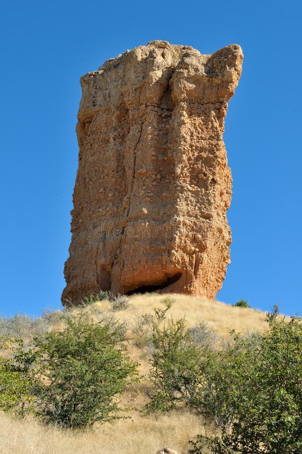 Rock Finger Near Outjo in Namibia Stock Photo - Image of dramatic ...