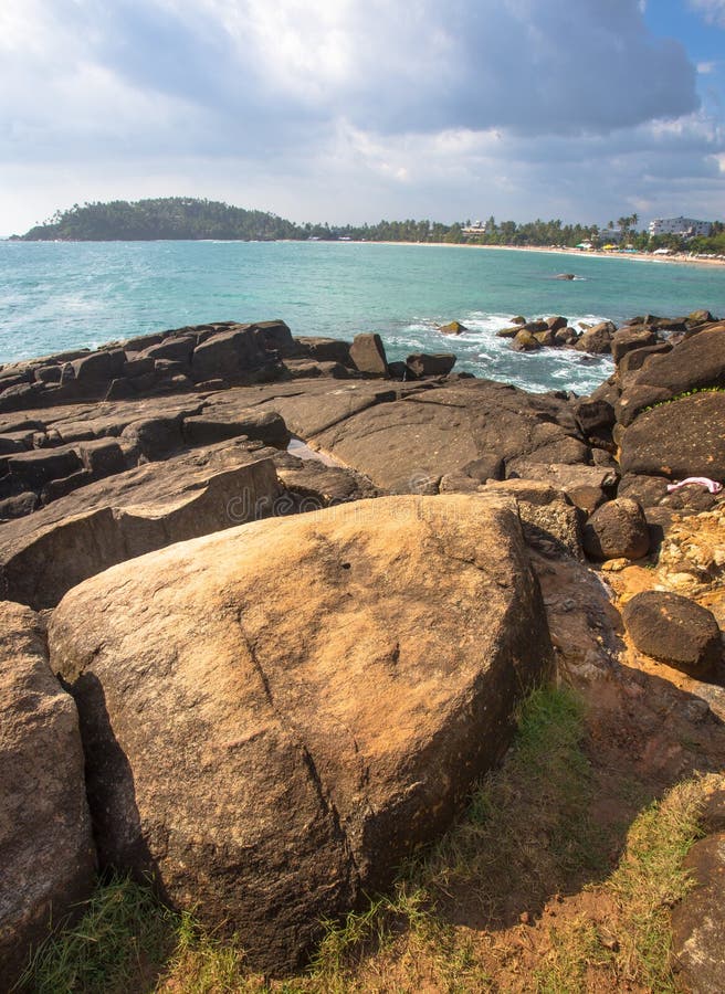 Rock in foreground stock photo. Image of scenery, lagoon - 64818430