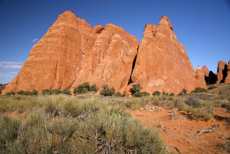 Rock Formation in Arches National Park, Utah, USA Stock Image - Image ...