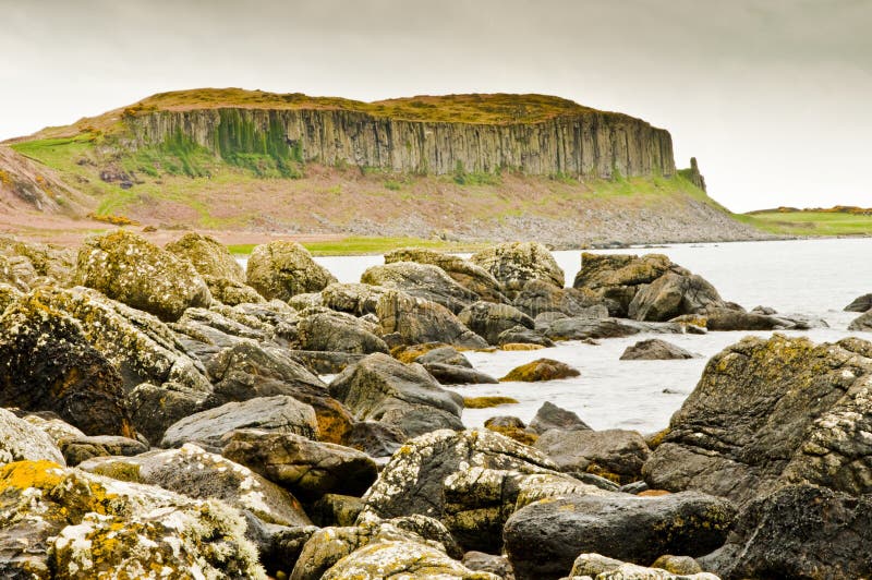 Rock formation on Arran stock image. Image of white, sand - 9319557