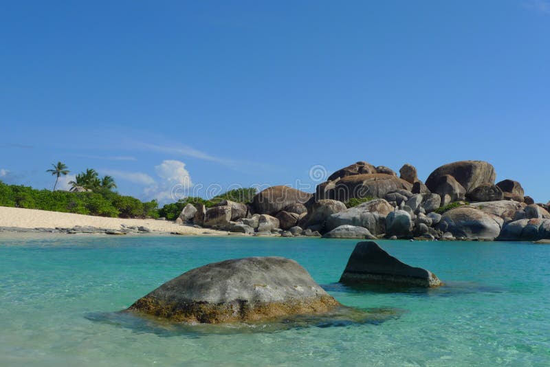 Rock Formation at the Baths, British Virgin Islands Stock Image - Image ...