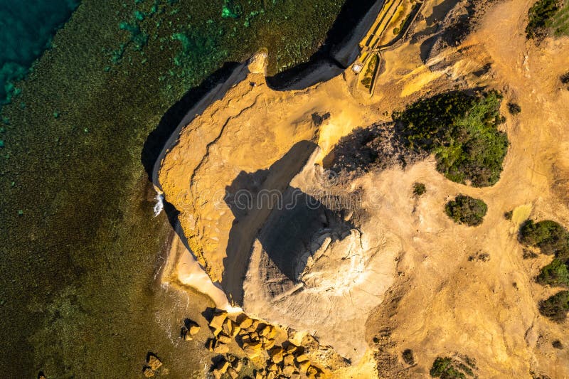 Rock Formation on Beach in Gozo, Malta Stock Photo - Image of nature ...