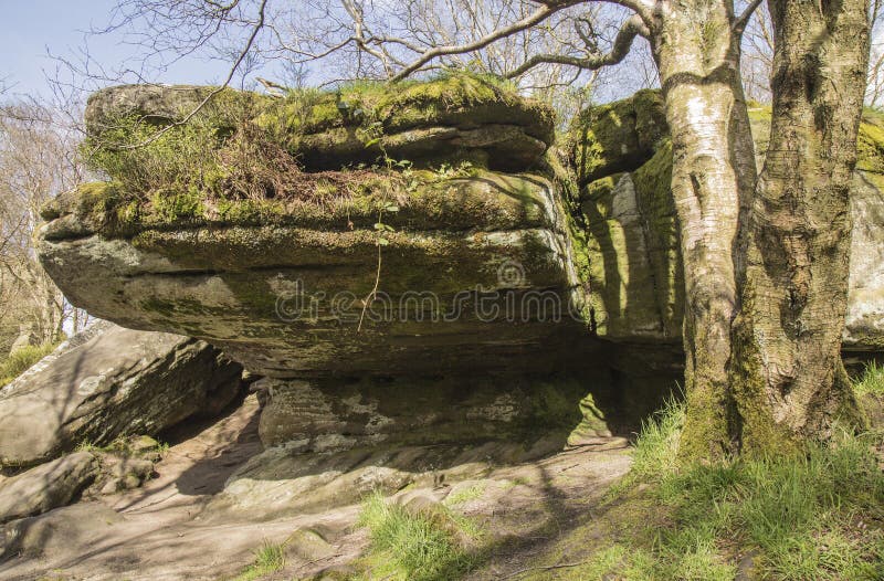 Rock Formation at Brimham Rocks, North Yorkshire, England, UK. Stock ...