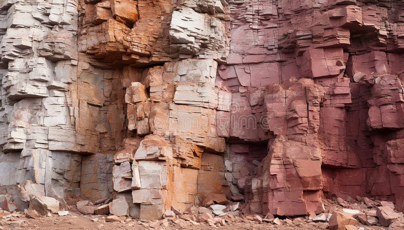 Rock Formation on Cliff, Nature Abstract Beauty in Summer Generated by ...