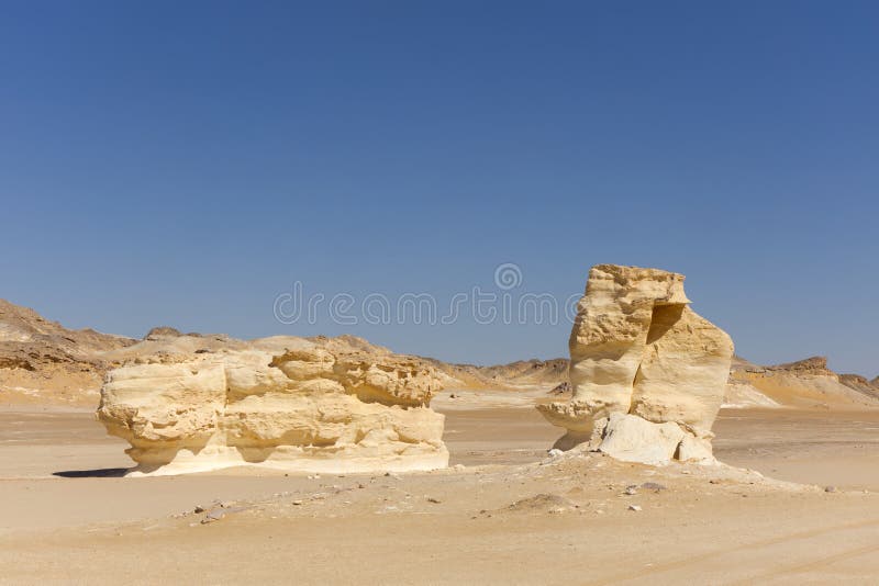 Rock Formation in the Desert of Obstacles in Egypt Stock Photo - Image ...