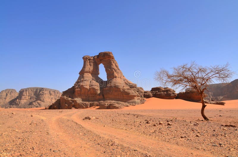 Erosive Window in the Sahara Desert, Algeria Editorial Photography ...