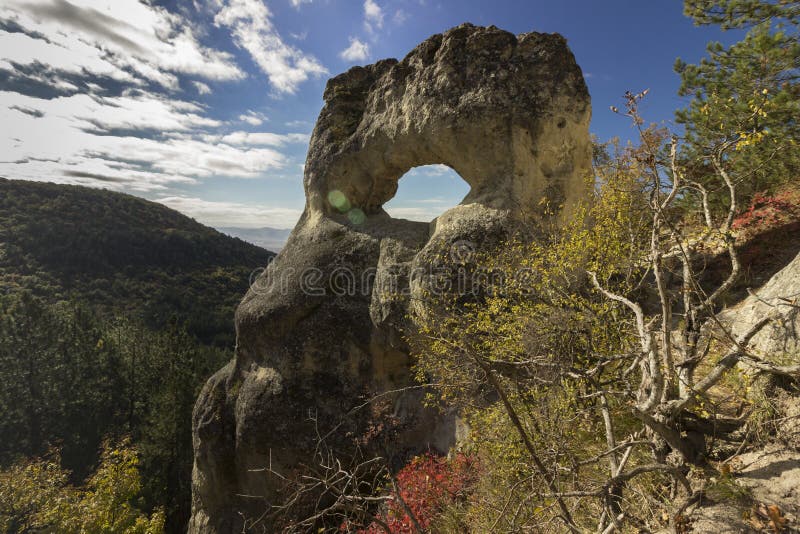 Rock formation eye editorial photography. Image of custom - 128986207