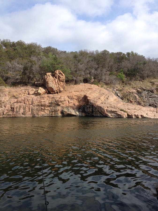 Rock Formation on Inks Lake Stock Image - Image of boulder, formation ...