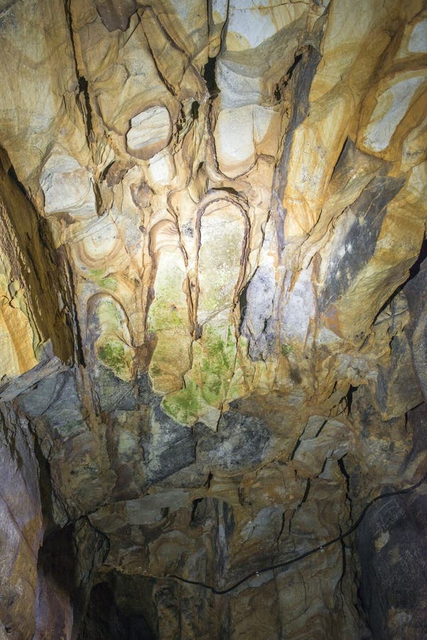 The Cave in the Cliff Close-up Stock Image - Image of design, landscape ...