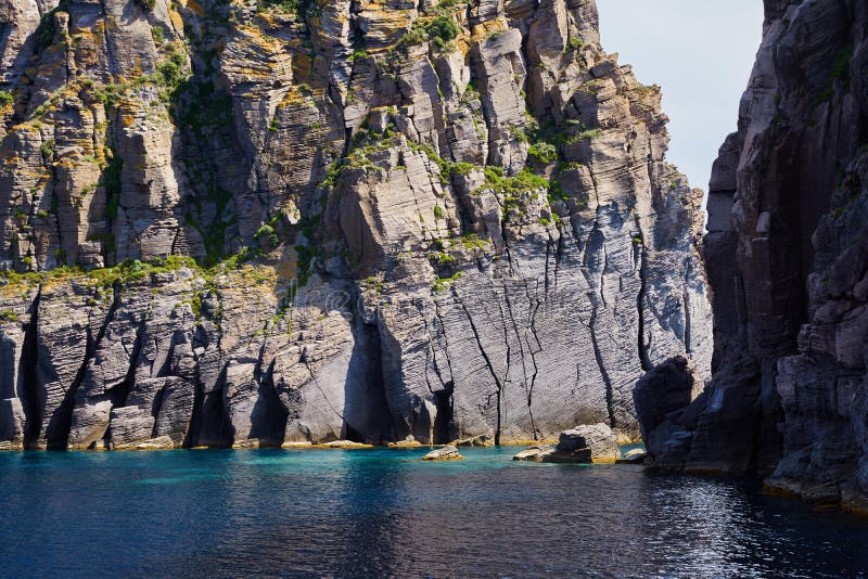 Rock Formation in the Mediterranean Stock Image - Image of ...