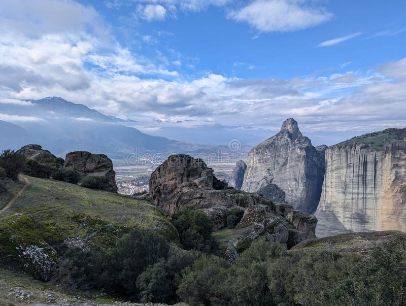Rock Formation in the Meteora Stock Photo - Image of monks, meteora ...