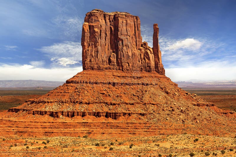 Rock Formation in Monument Valley Stock Image - Image of mesa, blue ...