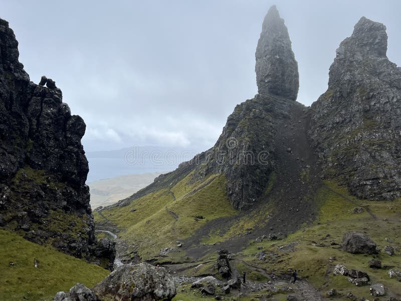 Rock Formation in Mountain Surrounded by Rocks in Scotland Stock Image ...