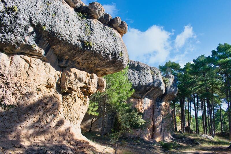 Rock Formation in the Natural Setting of La Ciudad Encantada in the ...