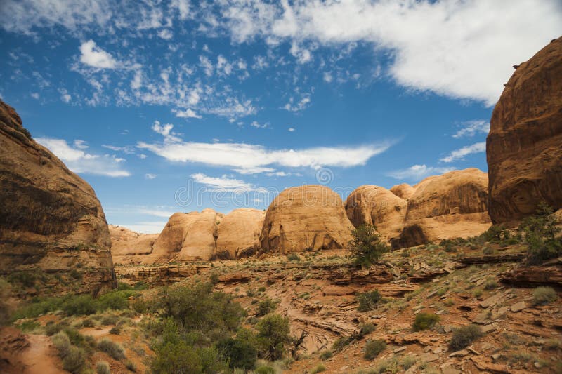 Rock Formation Near Moab Utah Stock Image - Image of mesa, outside ...