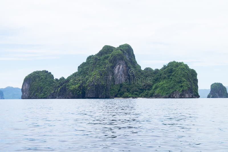 Rock Formation in the Ocean - El Nido, Palawan, Philippines Stock Image ...