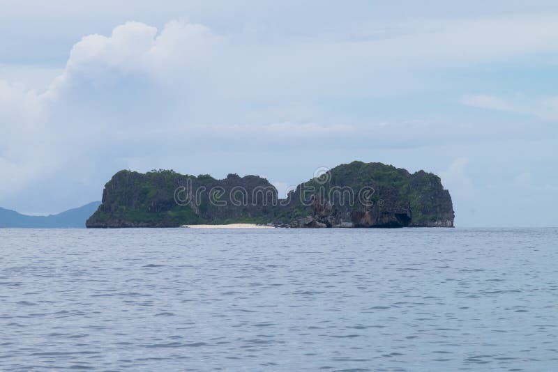 Rock Formation in the Ocean - El Nido, Palawan, Philippines Stock Image ...