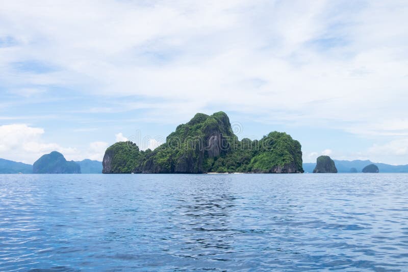 Rock Formation in the Ocean - El Nido, Palawan, Philippines Stock Photo ...
