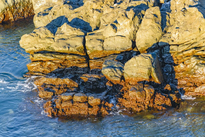 Rock Formation at Pacific Ocean Stock Image - Image of island, america ...