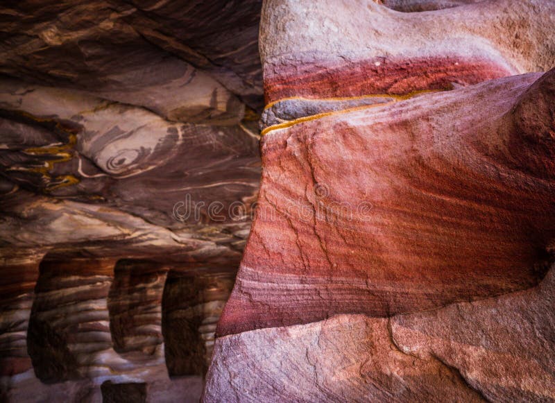 Rock Formation in Petra, Jordan Stock Photo - Image of jordan ...