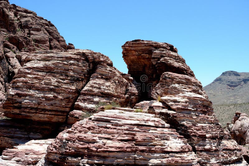 Rock Formation in Red Rock Canyon, Nevada Stock Image - Image of mohawe ...