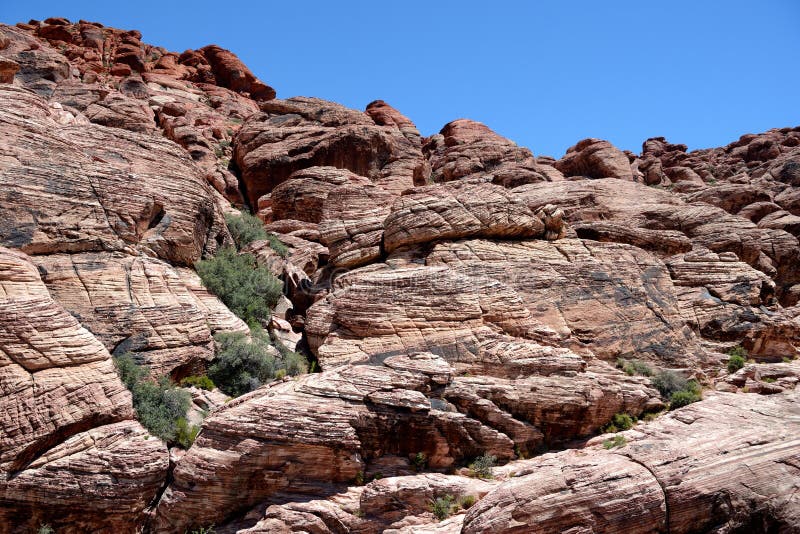 Rock Formation in Red Rock Canyon, Nevada Stock Image - Image of ...