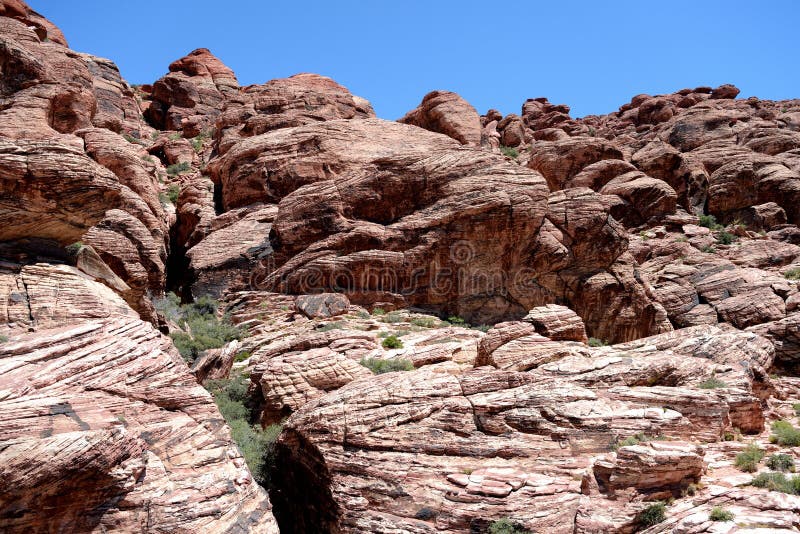 Rock Formation in Red Rock Canyon, Nevada Stock Image - Image of ...