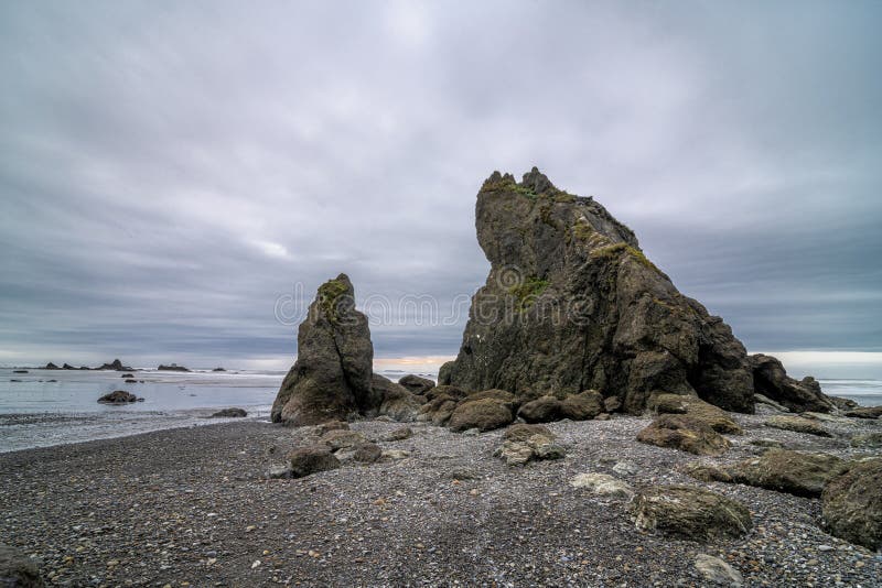 Rock Formation on Ruby Beach Stock Image - Image of coastal, northwest ...