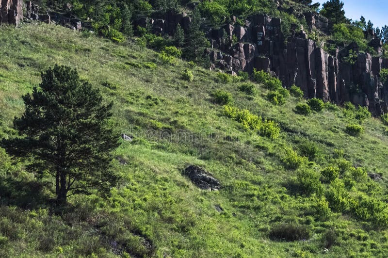 Rock Formation in the Sayan Mountains, Russia Stock Photo - Image of ...