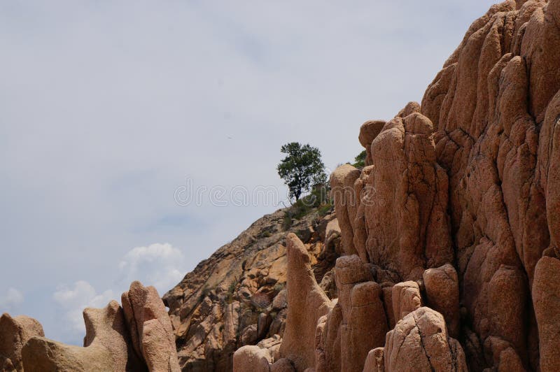 Rock formation stock image. Image of corsica, wood, little - 40352757