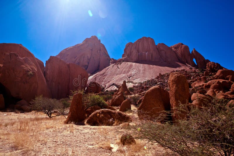 Rock Formation at Spitzkoppe, Namibia Stock Photo - Image of granite ...