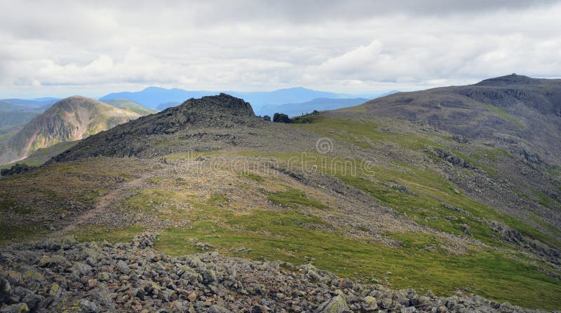 The Ridge from Scafell To Scafell Pike Stock Photo - Image of pike ...