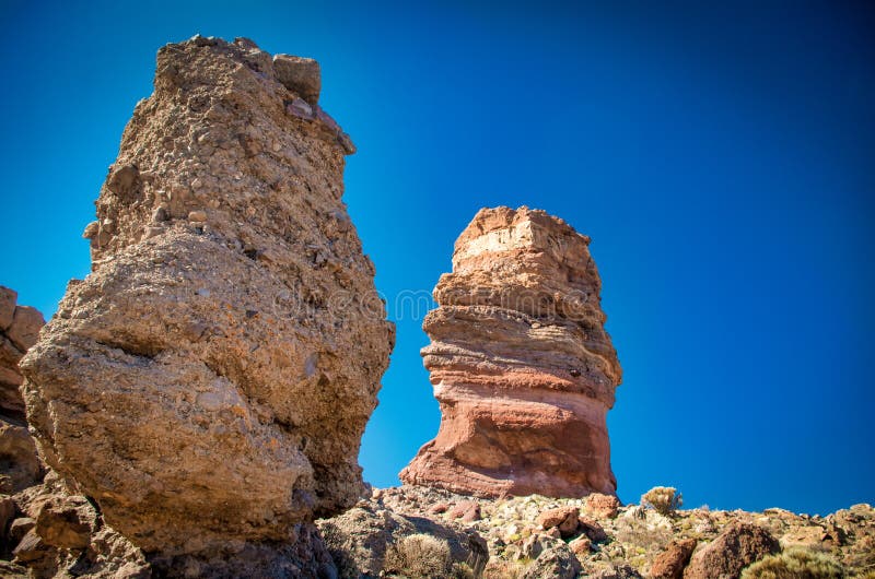 Rock Formation in Teide National Park Stock Image - Image of desert ...