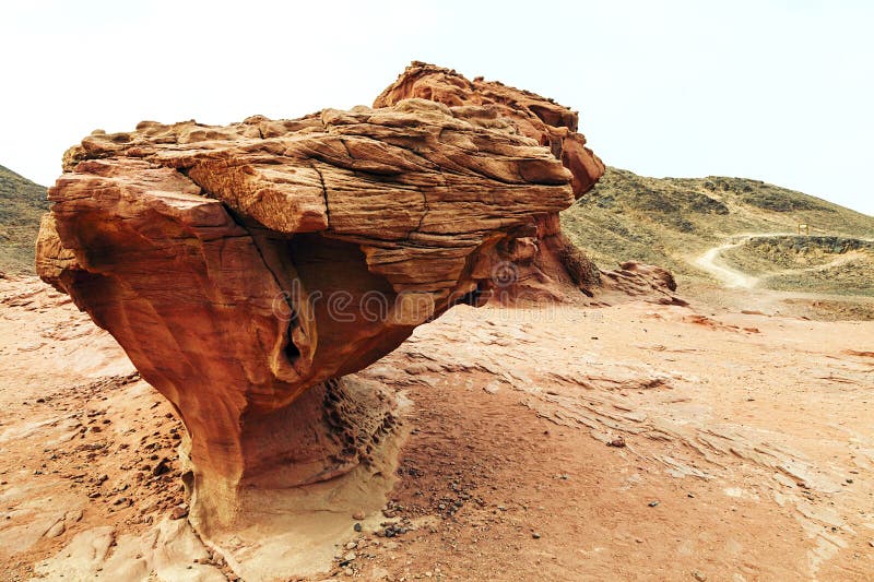 Rock Formation in Timna Valley, Israel Landscape Stock Photo - Image of ...