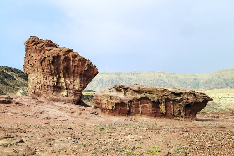 Rock Formation in Timna Valley, Israel Landscape Stock Photo - Image of ...