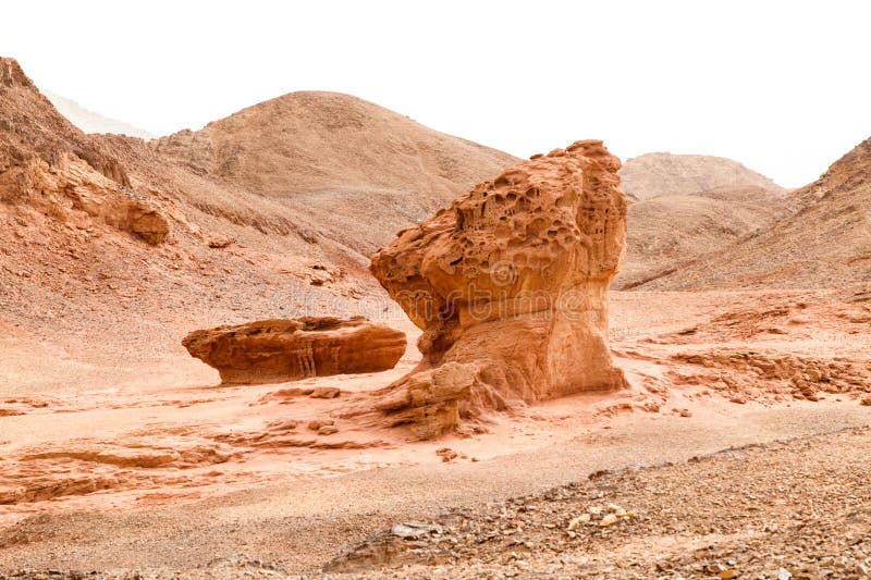Rock Formation in Timna Valley, Israel Landscape Stock Image - Image of ...