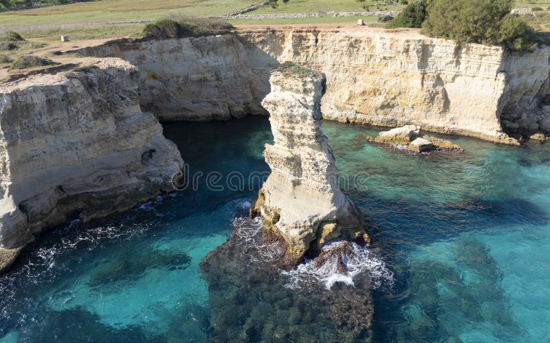 Rock Formation, Torre Sant Andrea, Puglia Stock Photo - Image of ...