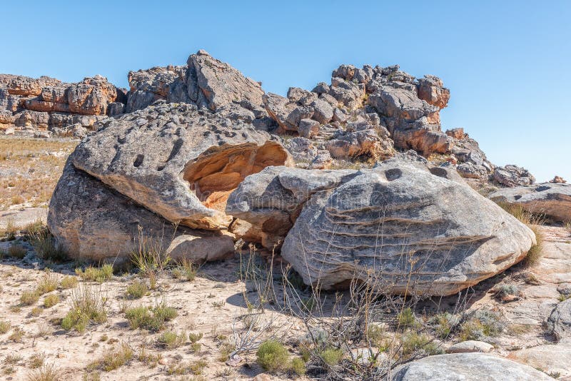 Rock Formation on the Trail from Cracks To Wolfberg Arch Stock Image ...