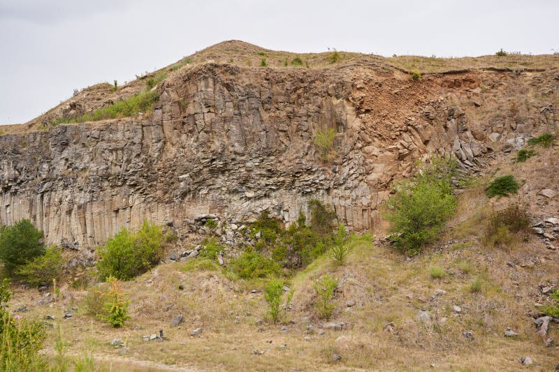 Rock Formations in an Abandoned Quarry Stock Photo - Image of cross ...