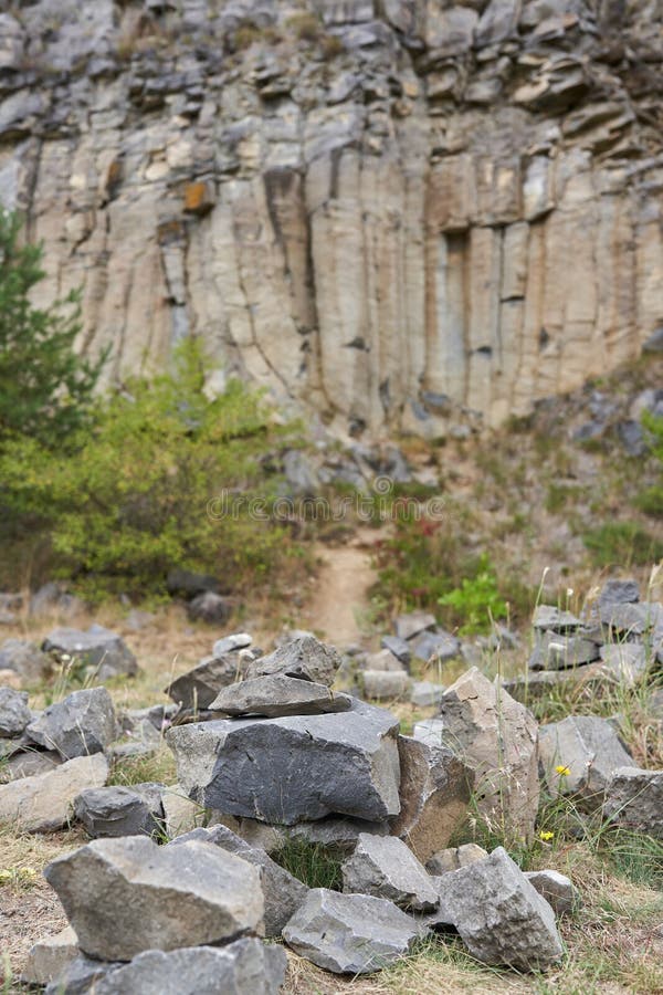 Rock Formations in an Abandoned Quarry Stock Photo - Image of stone ...