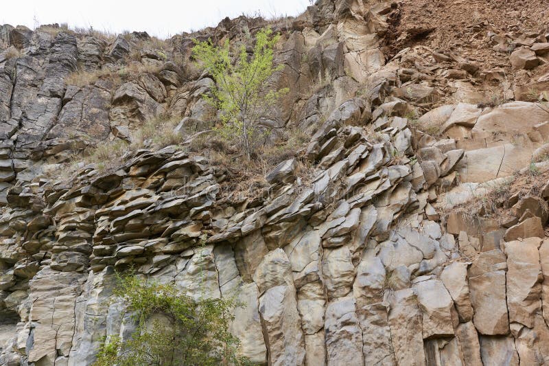 Rock Formations in an Abandoned Quarry Stock Image - Image of sandstone ...