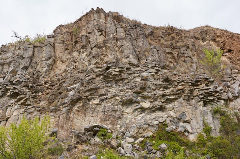 Rock Formations in an Abandoned Quarry Stock Photo - Image of sediment ...