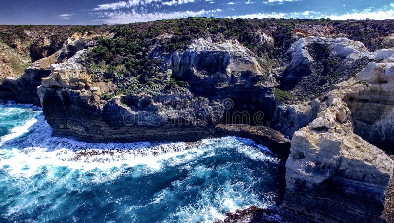 Rock Formations Along the Great Ocean Road Coastline, Australia Stock ...