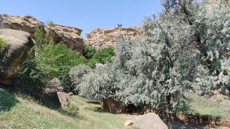 Rock Formations in Archeological Site Upliscikhe in Georgia Stock Photo ...