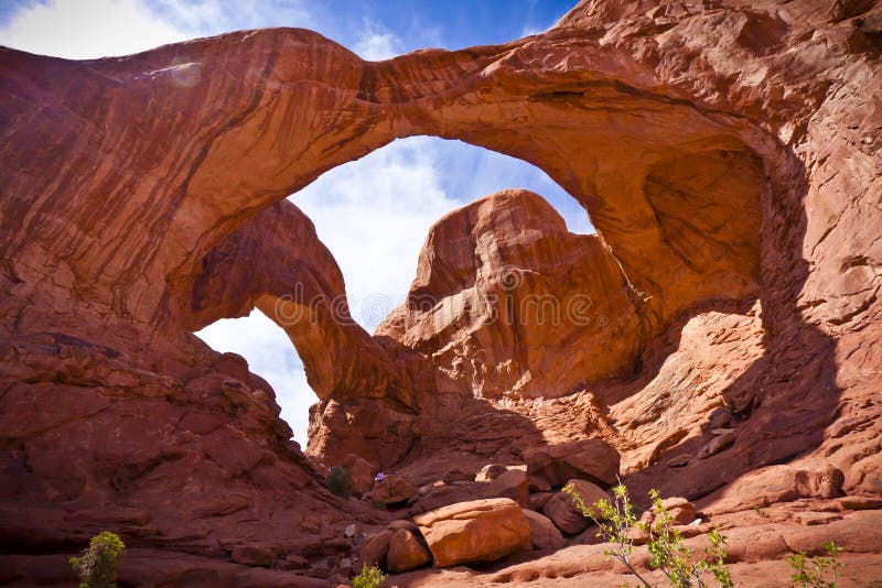 Rock Formations in Arches National Park Stock Image - Image of ...