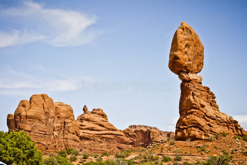 Rock Formations in Arches National Park Stock Image - Image of erode ...