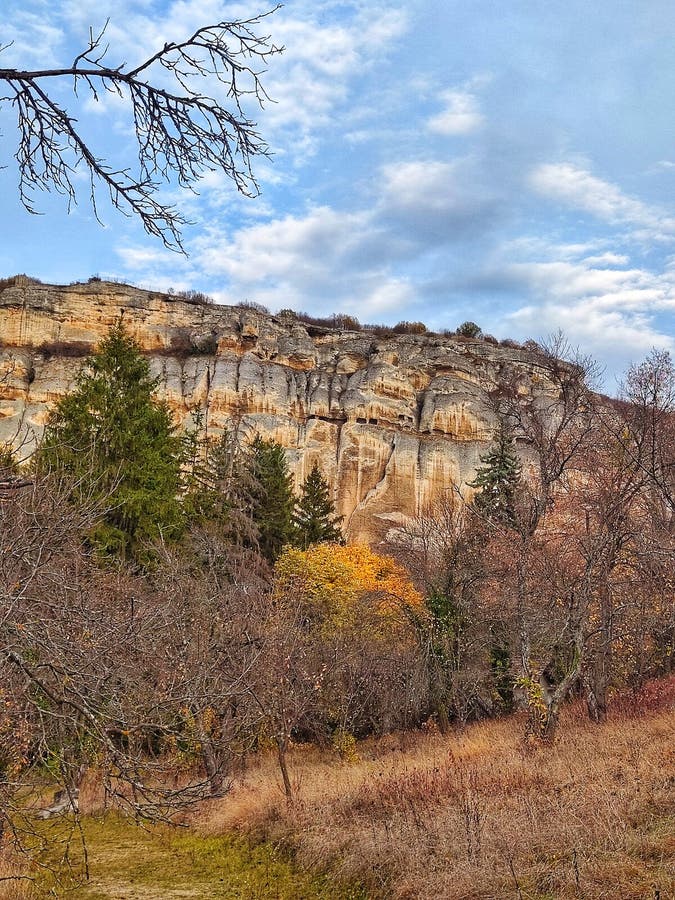 Rock Formations in the Autumn Forest Stock Image - Image of forest ...